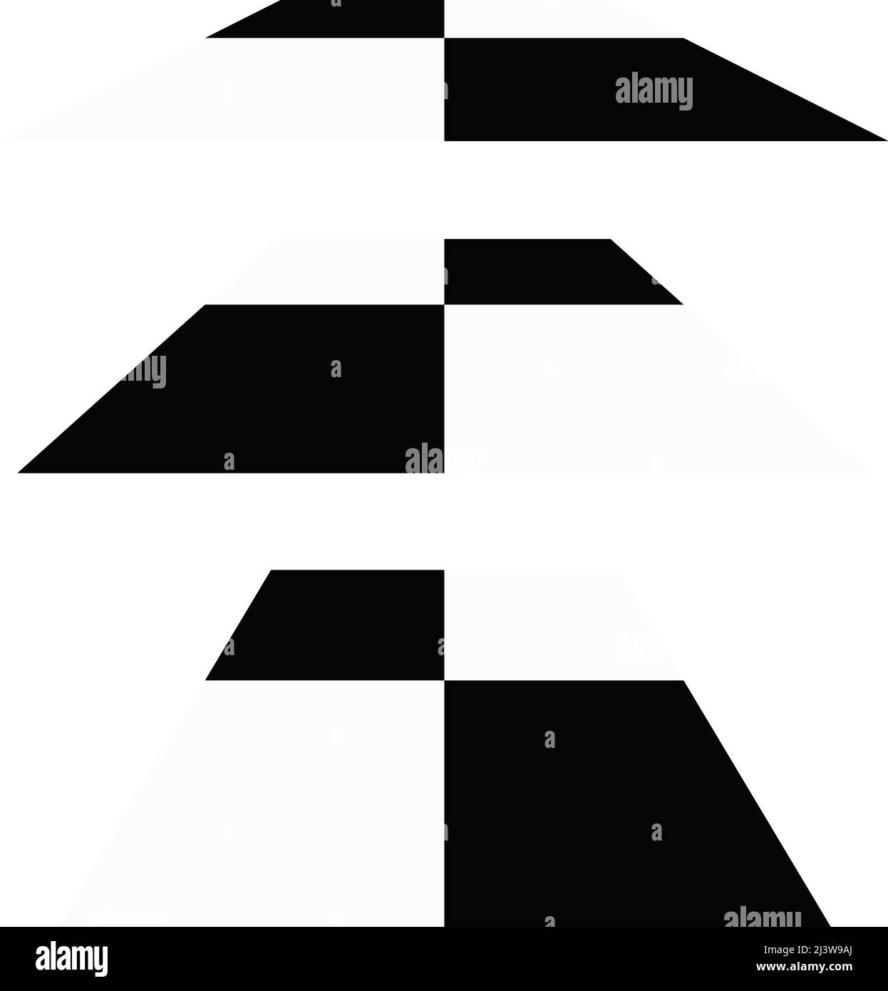 3d chessboard, checkerboard pattern in perspective. Checkered ...