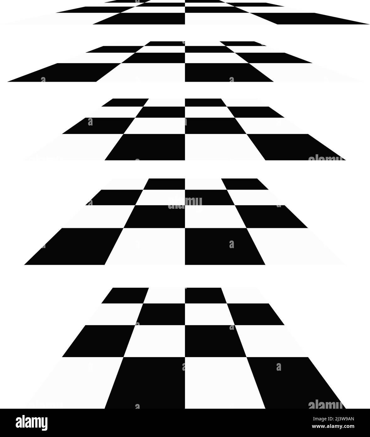 3d chessboard, checkerboard pattern in perspective. Checkered ...