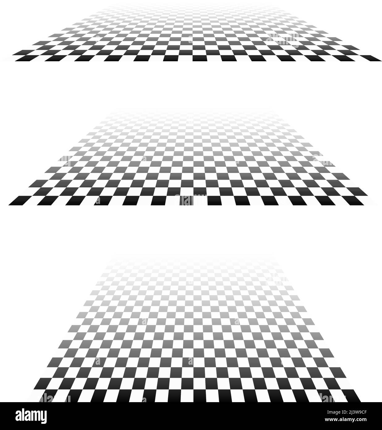 3d chessboard, checkerboard pattern in perspective. Checkered ...