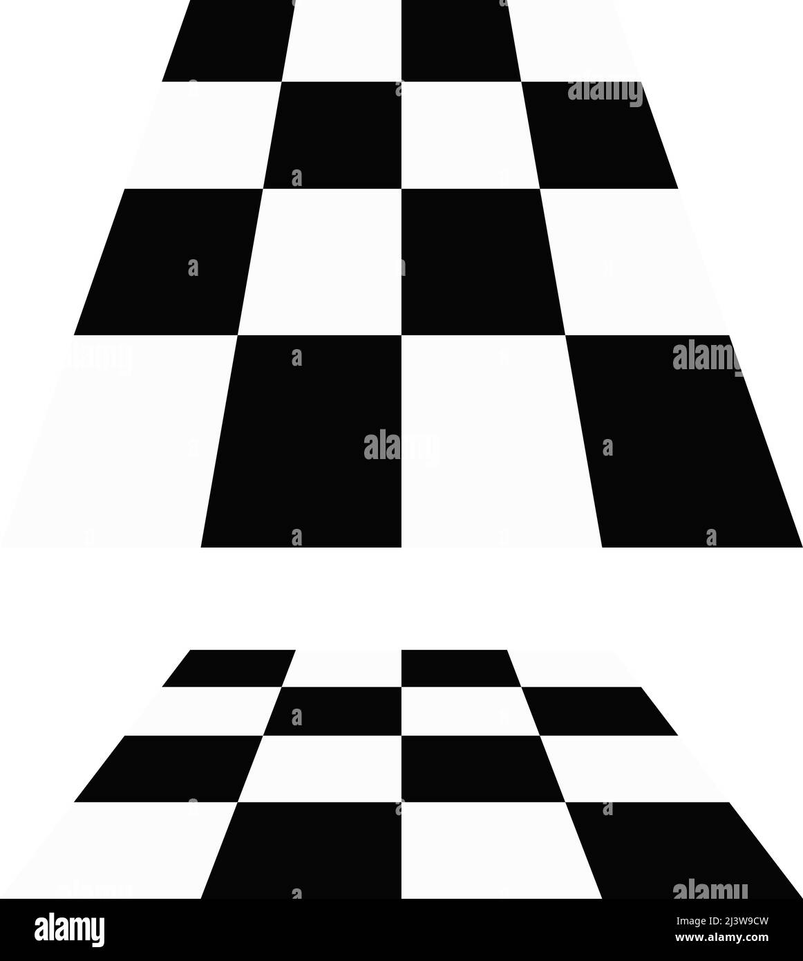 3d chessboard, checkerboard pattern in perspective. Checkered ...