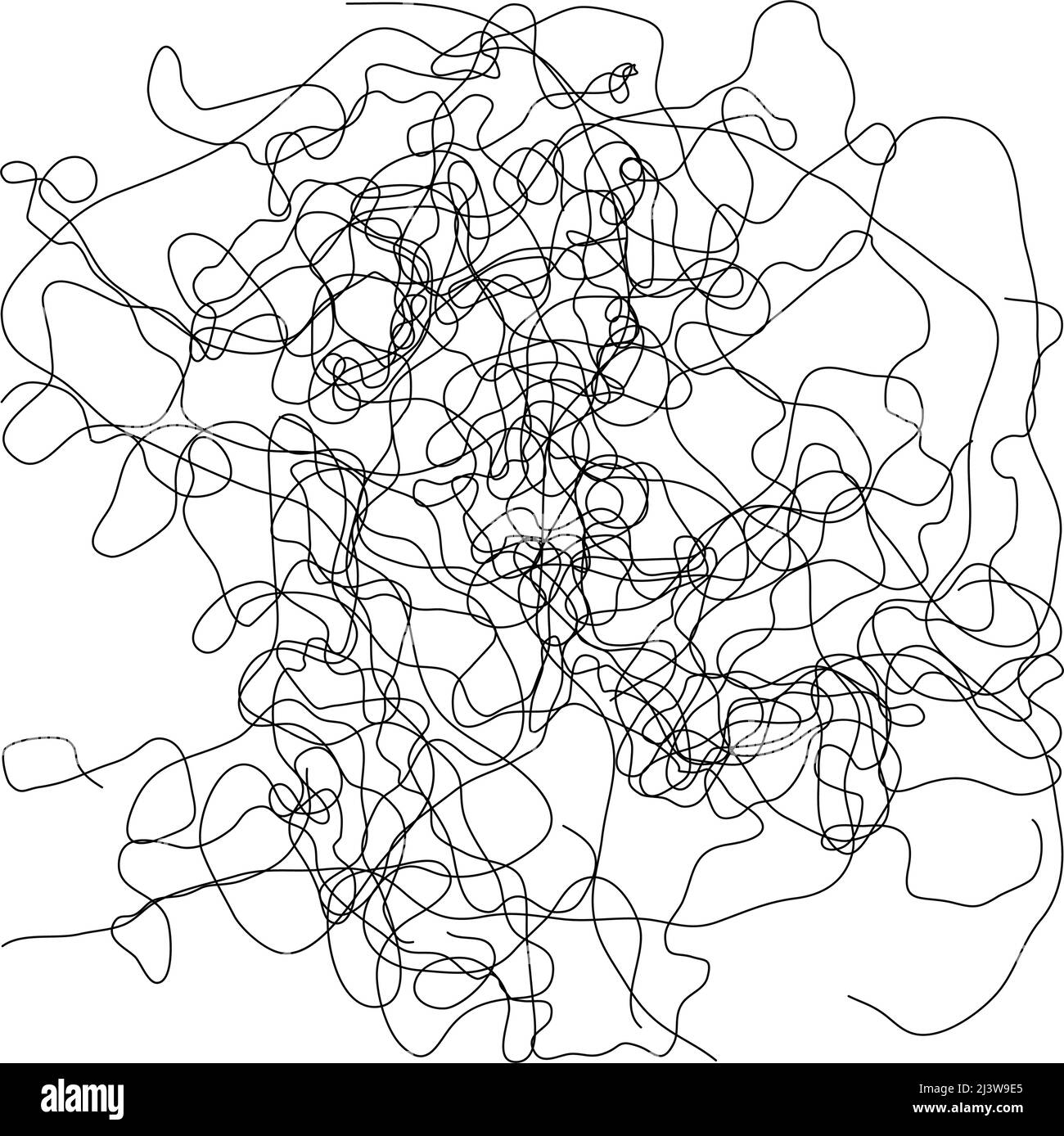 Wavy, waving, billowy, squiggle and squiggly line. Irregular random ...