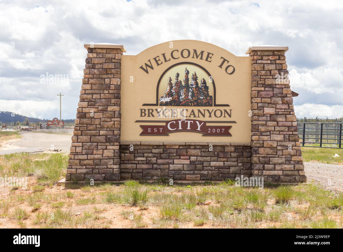 Bryce Canyon National Park Entrance Sign Utah USA Stock Photo - Alamy