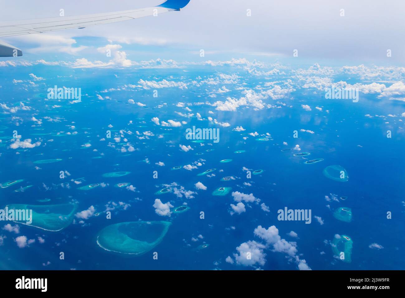 Aerial view of Maldives archipelago Meemu Atoll -Meemu Atoll is an ...