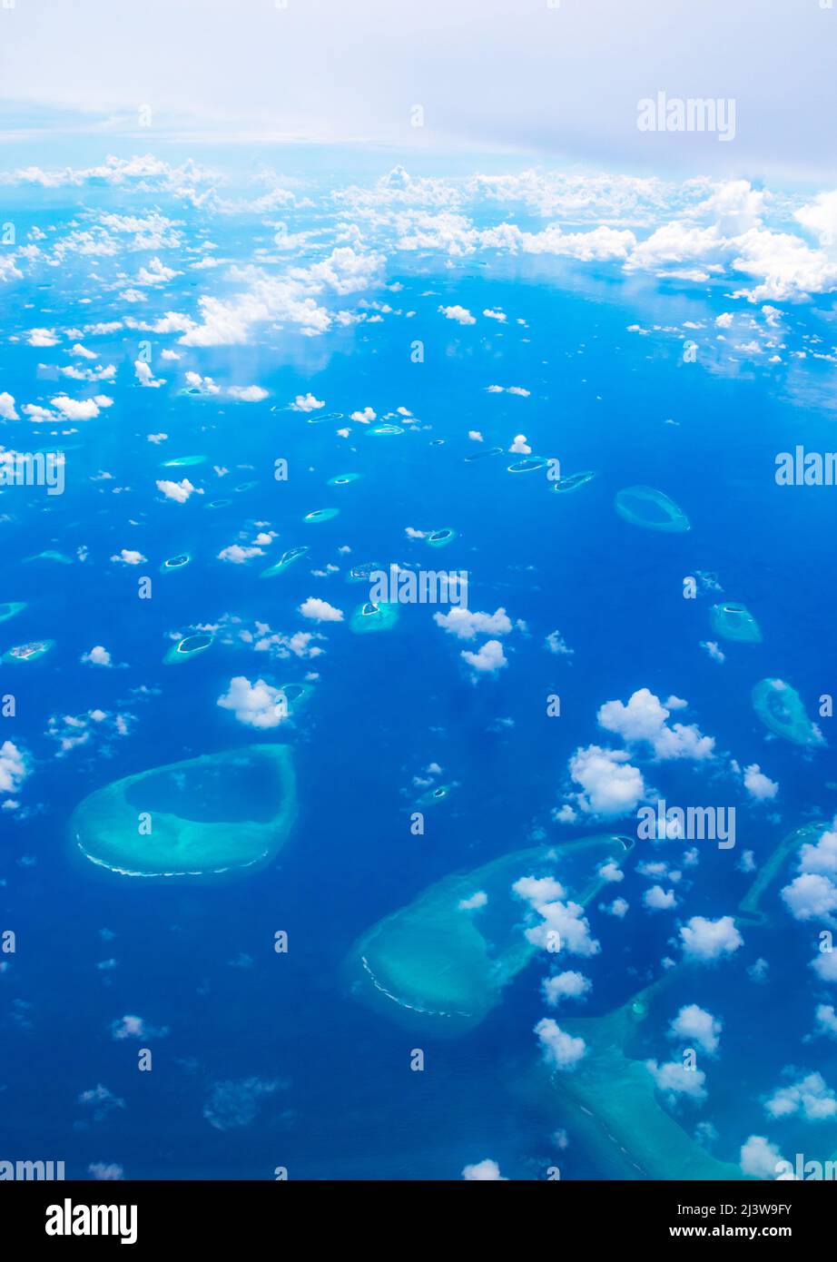 Aerial view of Maldives archipelago Meemu Atoll -Meemu Atoll is an ...