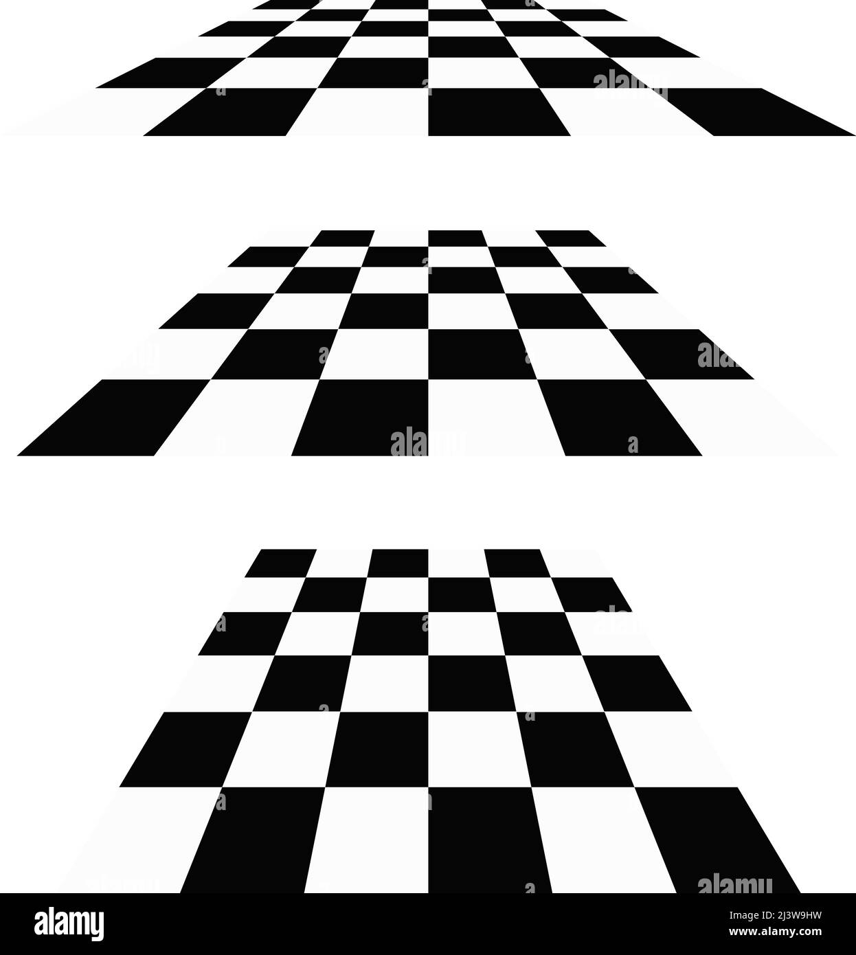3d chessboard, checkerboard pattern in perspective. Checkered ...