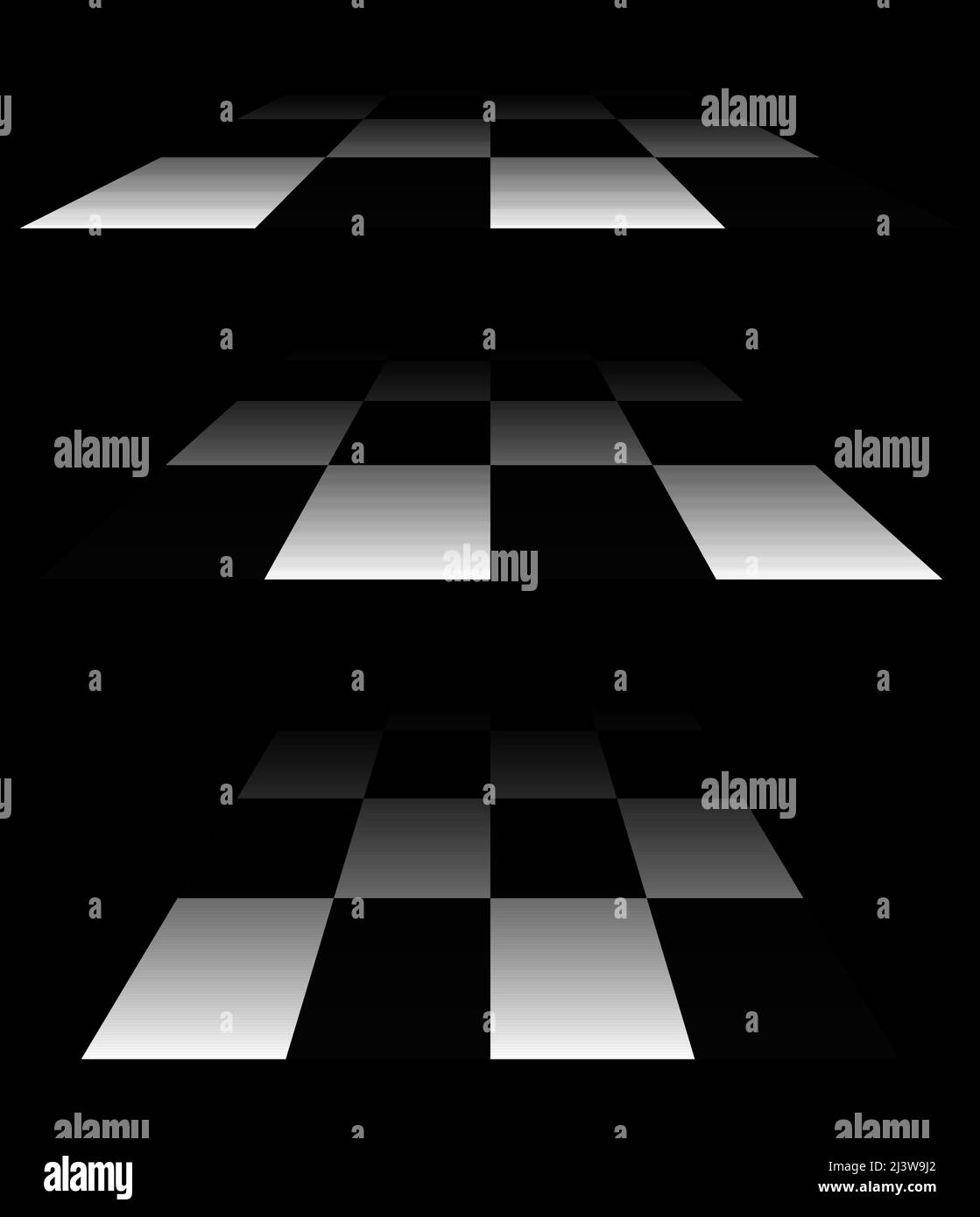 3d chessboard, checkerboard pattern in perspective. Checkered ...