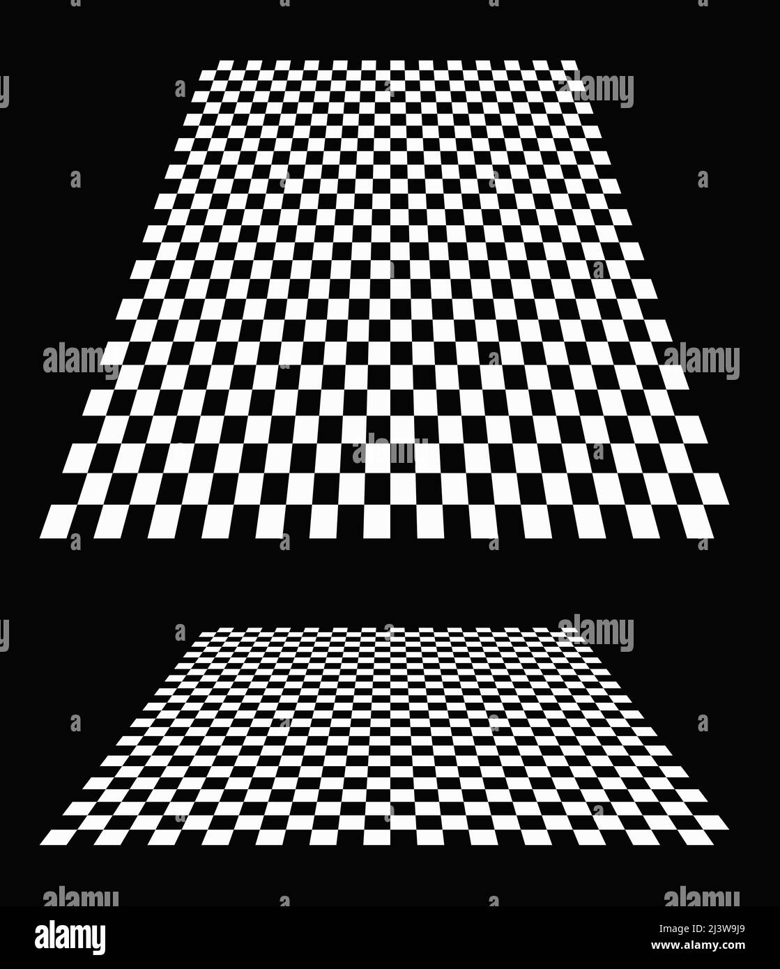 3d chessboard, checkerboard pattern in perspective. Checkered ...