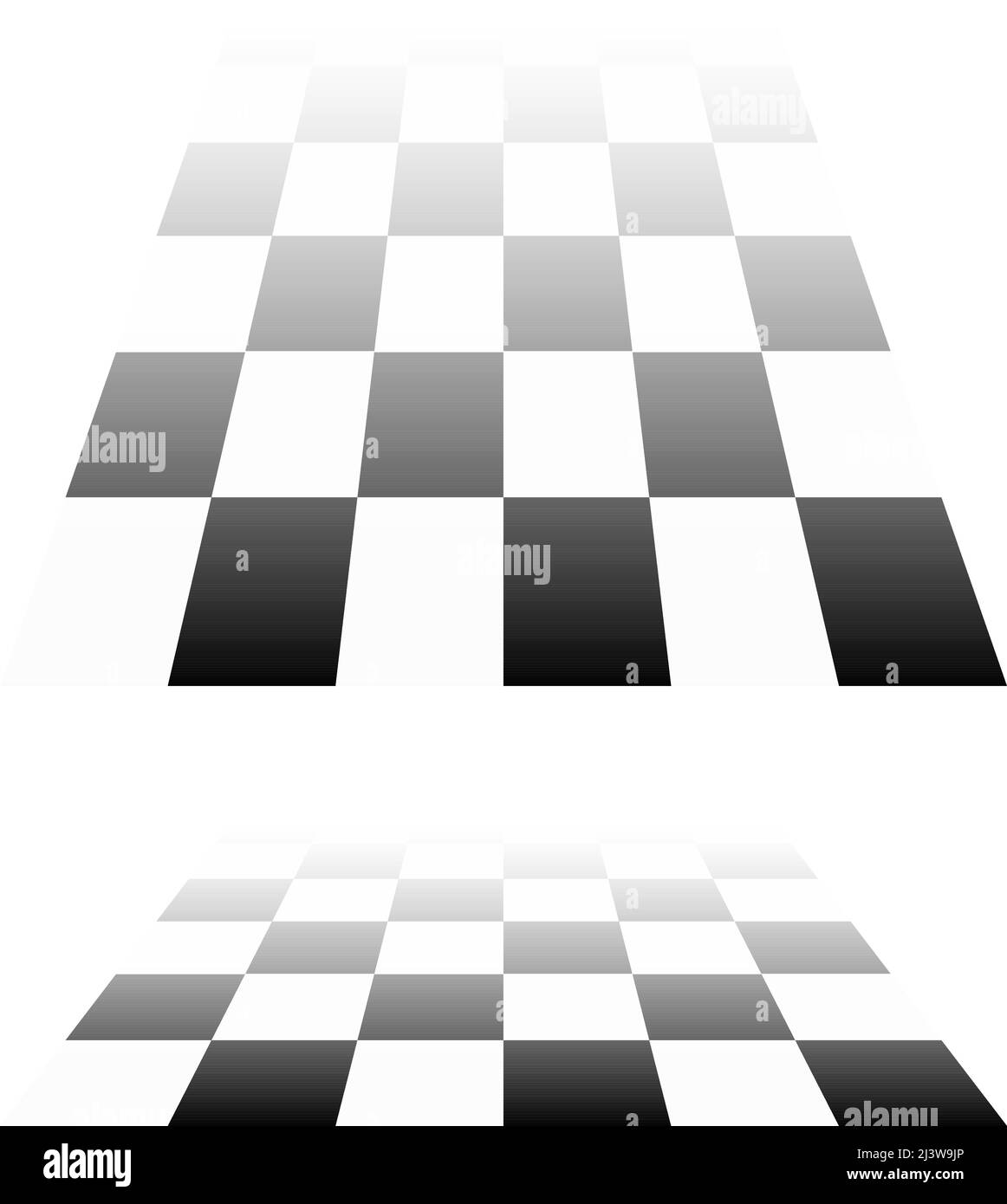 3d chessboard, checkerboard pattern in perspective. Checkered ...