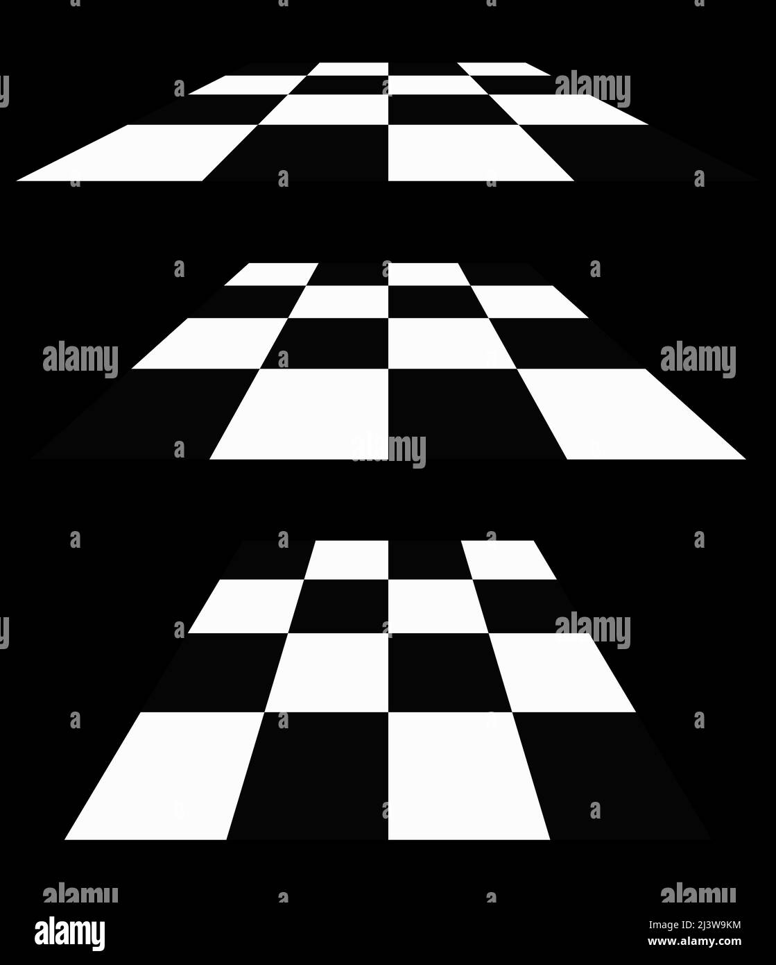 3d Chessboard Checkerboard Pattern In Perspective Checkered Chequered Checks Planes Vanishing
