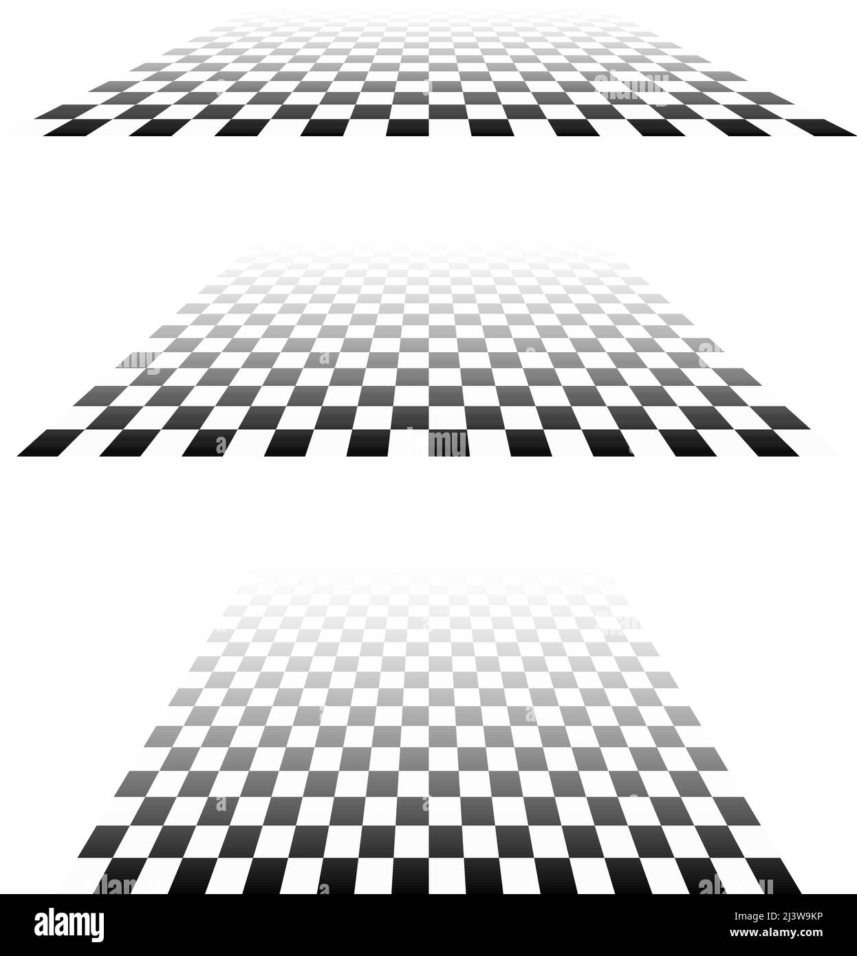 3d chessboard, checkerboard pattern in perspective. Checkered ...