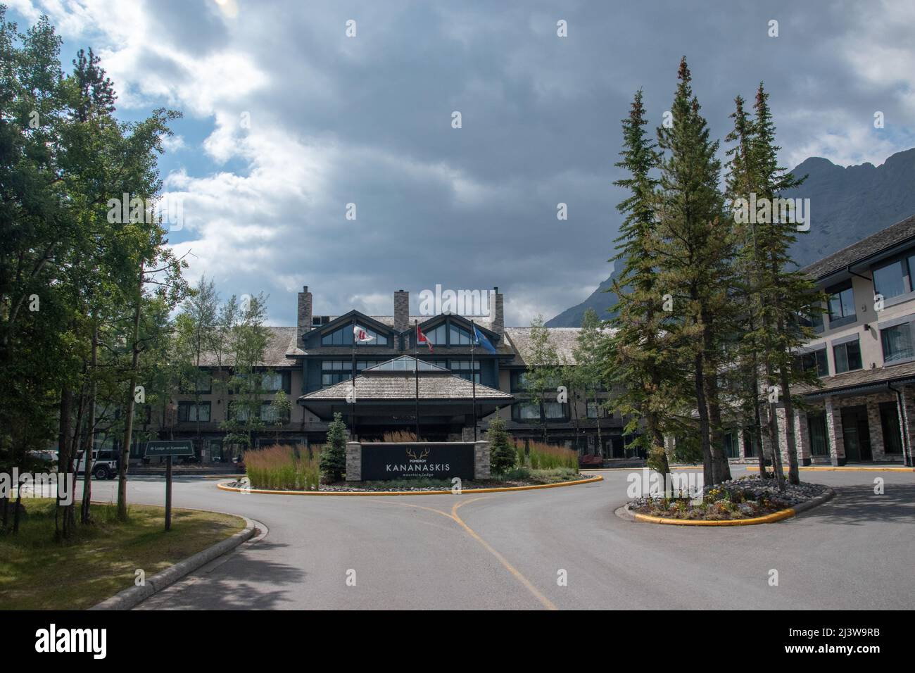 Exterior view of the Kananaskis Mountain Lodge, Kananaskis Provincial ...