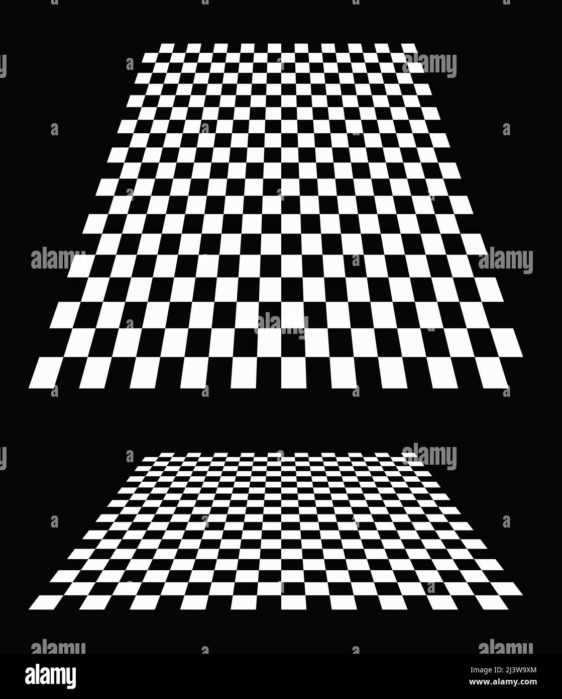 3d Chessboard Checkerboard Pattern In Perspective Checkered Chequered Checks Planes Vanishing