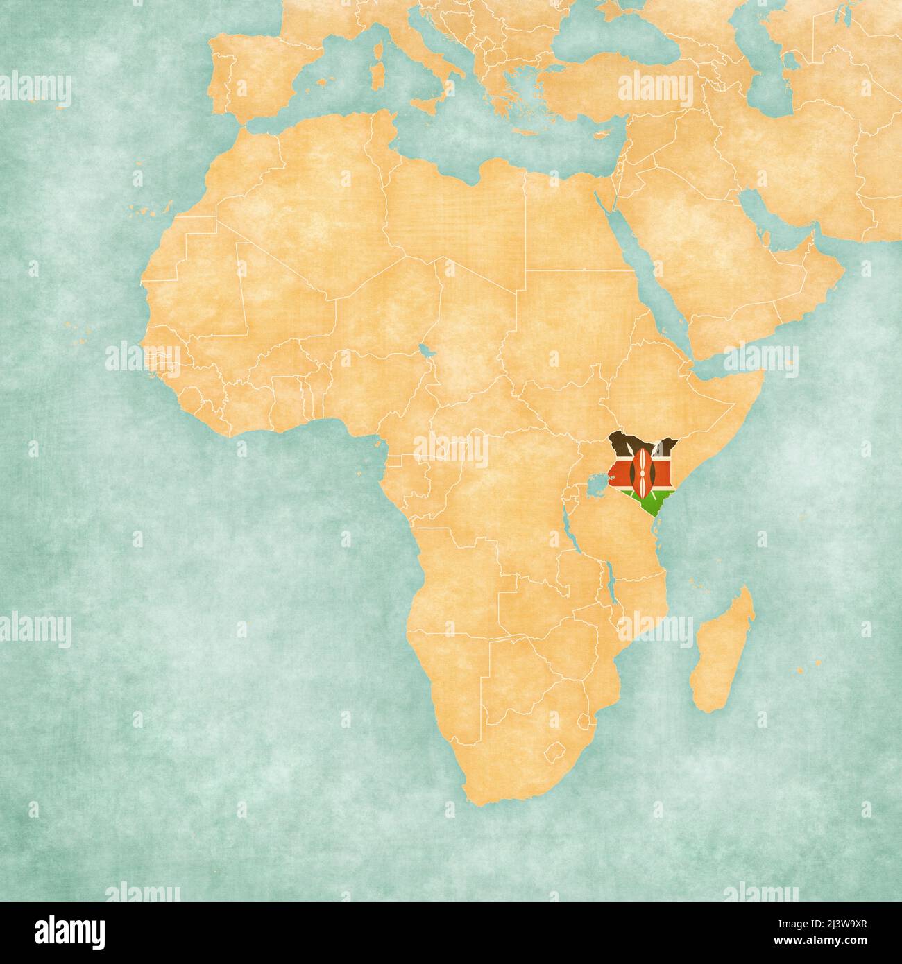 Kenya 1945 Map