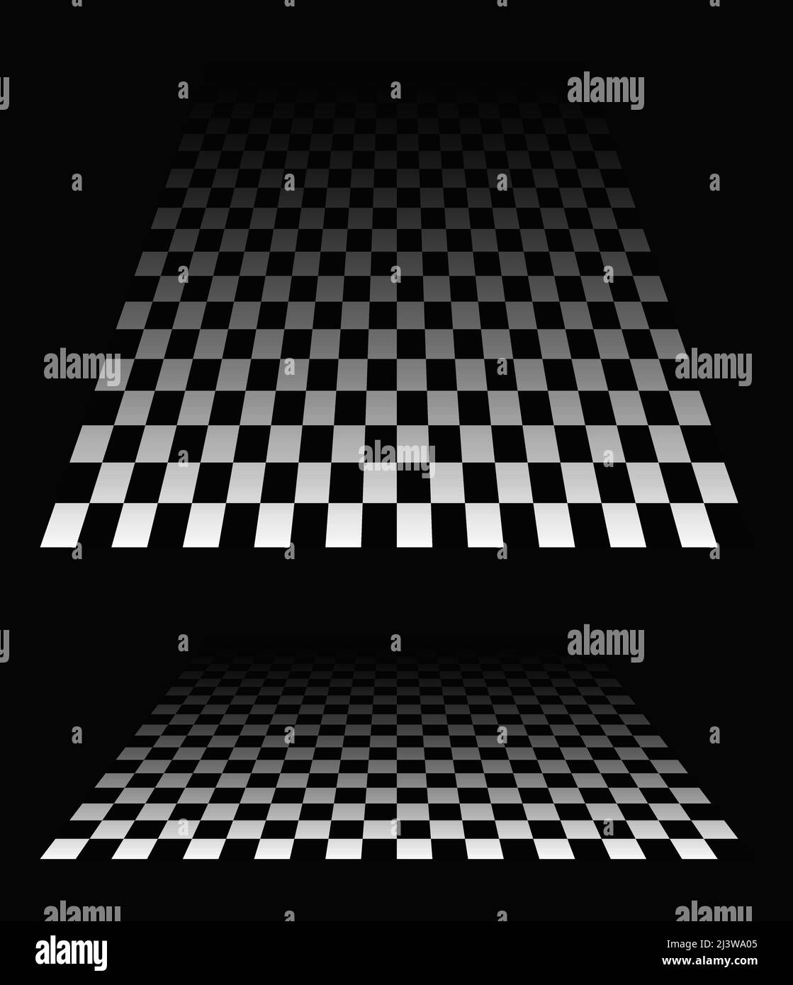 3d chessboard, checkerboard pattern in perspective. Checkered ...