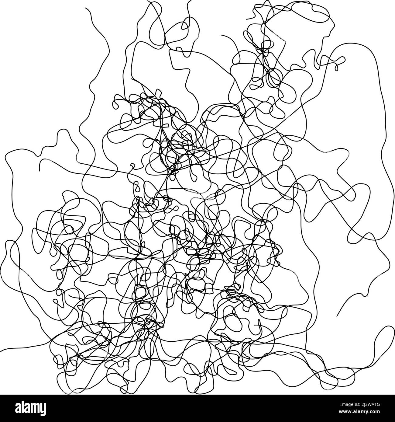 Wavy, waving, billowy, squiggle and squiggly line. Irregular random ...
