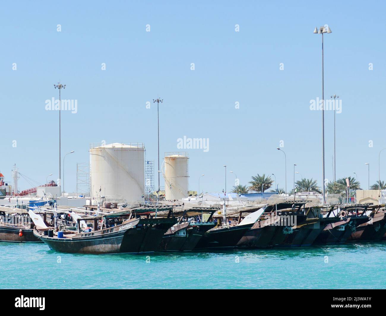 Fishing boats near the Zayed port in Abu Dhabi, UAE Stock Photo - Alamy