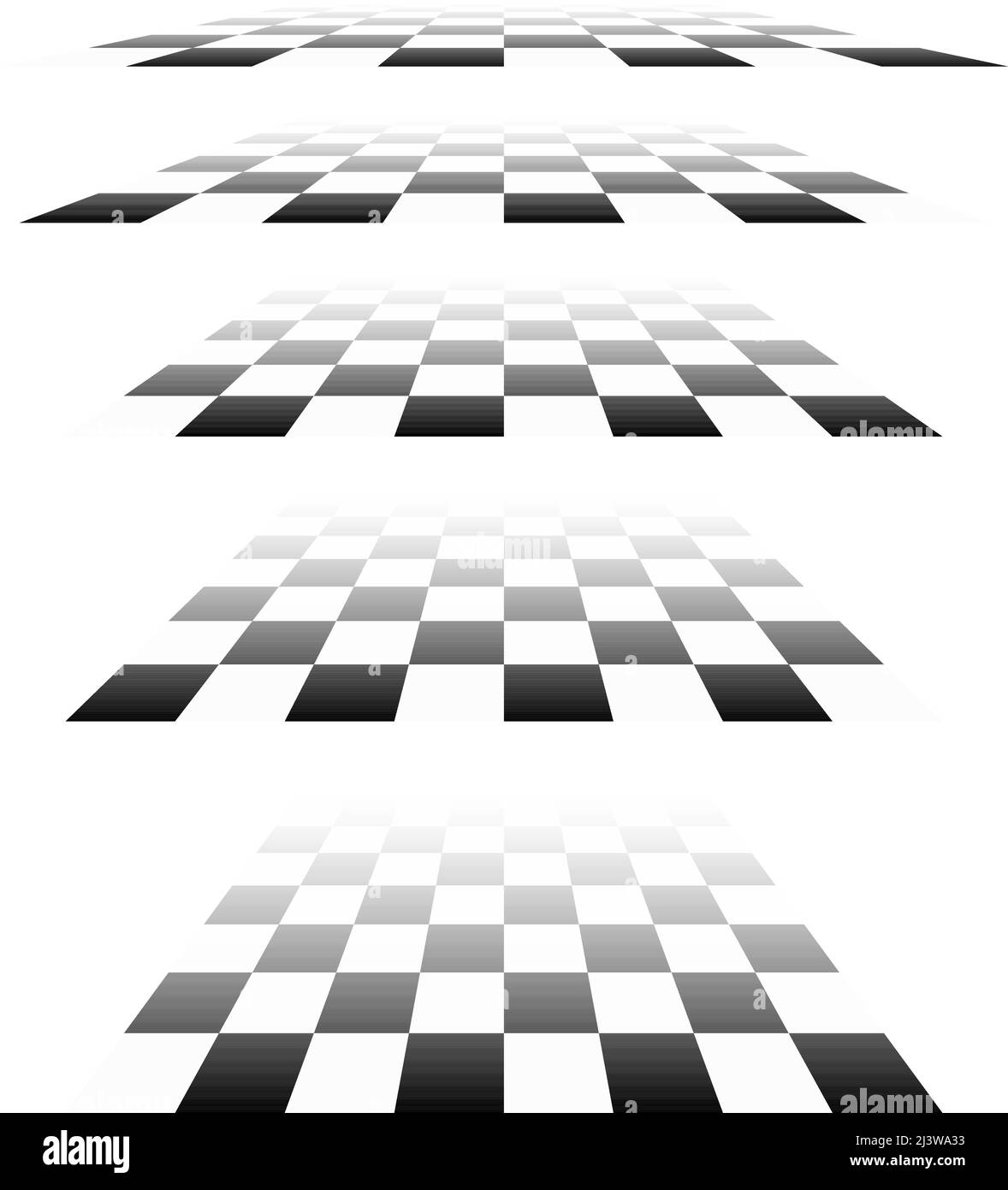 3d chessboard, checkerboard pattern in perspective. Checkered ...