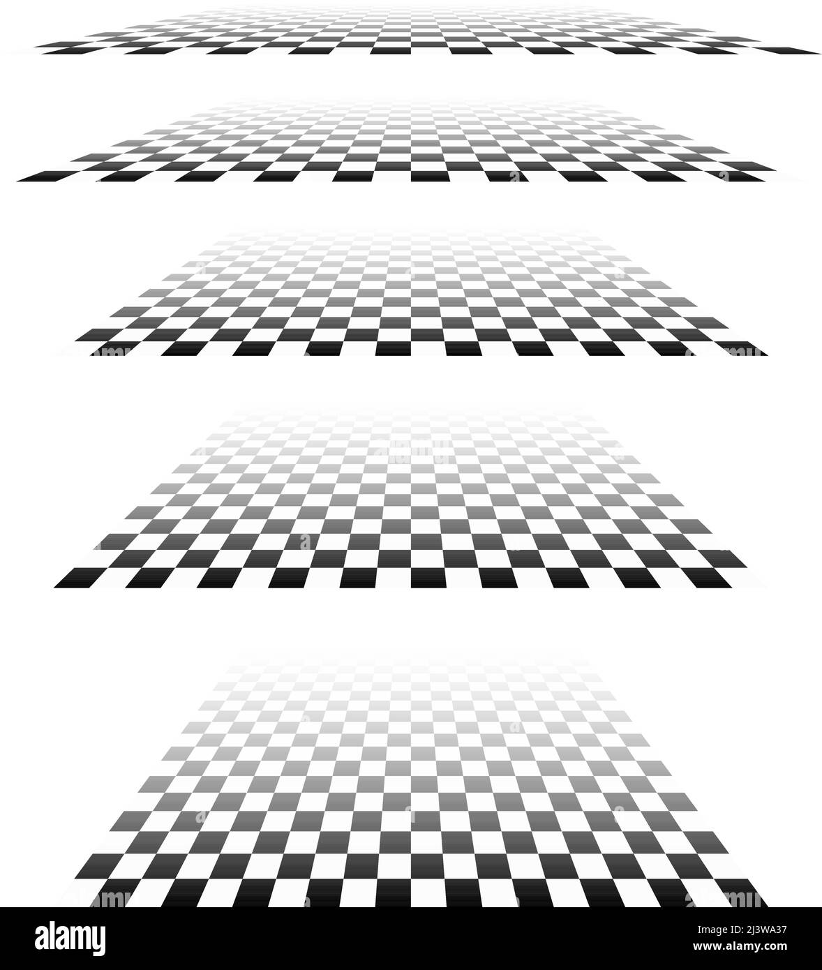 3d chessboard, checkerboard pattern in perspective. Checkered ...
