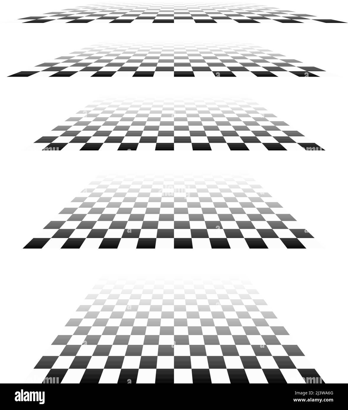 3d chessboard, checkerboard pattern in perspective. Checkered ...