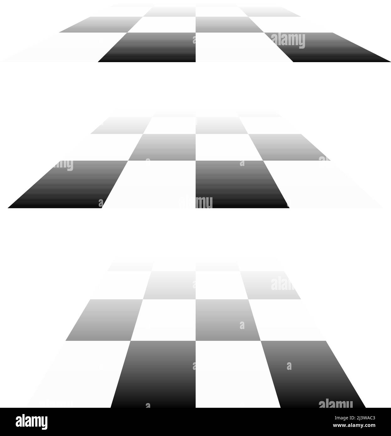 3d chessboard, checkerboard pattern in perspective. Checkered ...