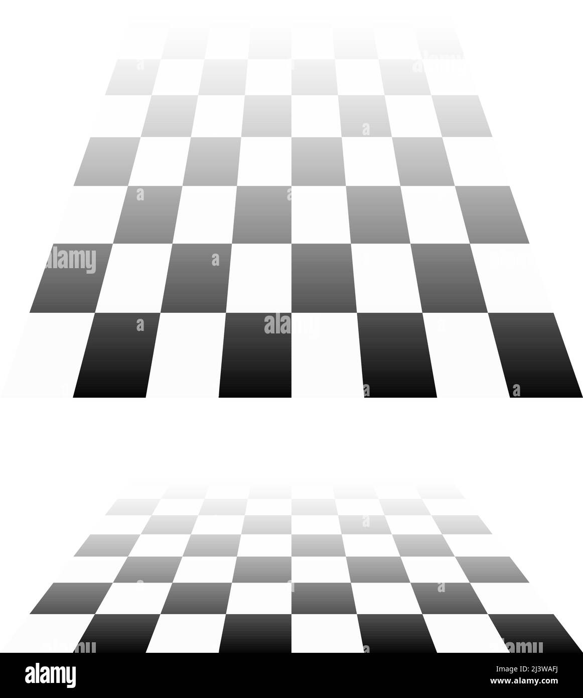 3d chessboard, checkerboard pattern in perspective. Checkered ...