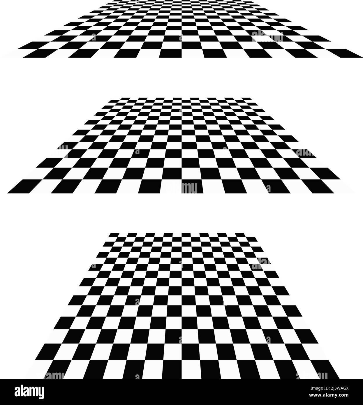 3d chessboard, checkerboard pattern in perspective. Checkered ...