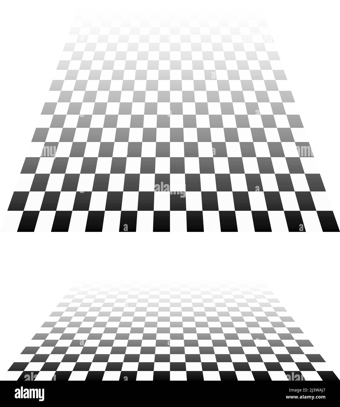 3d chessboard, checkerboard pattern in perspective. Checkered ...