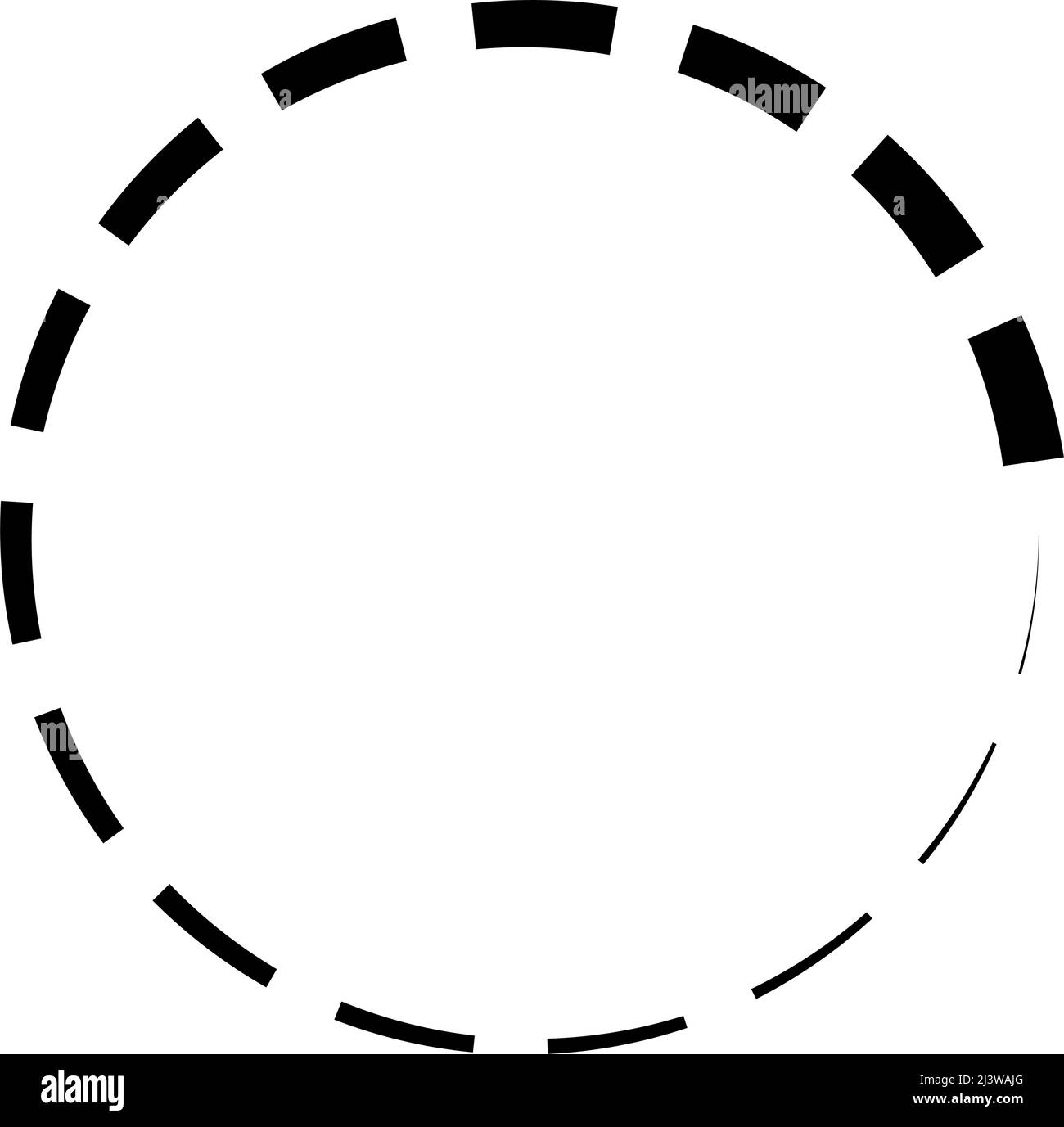 Black and white segmented circle, ring abstract geometric vector illustration. Stock vector ...