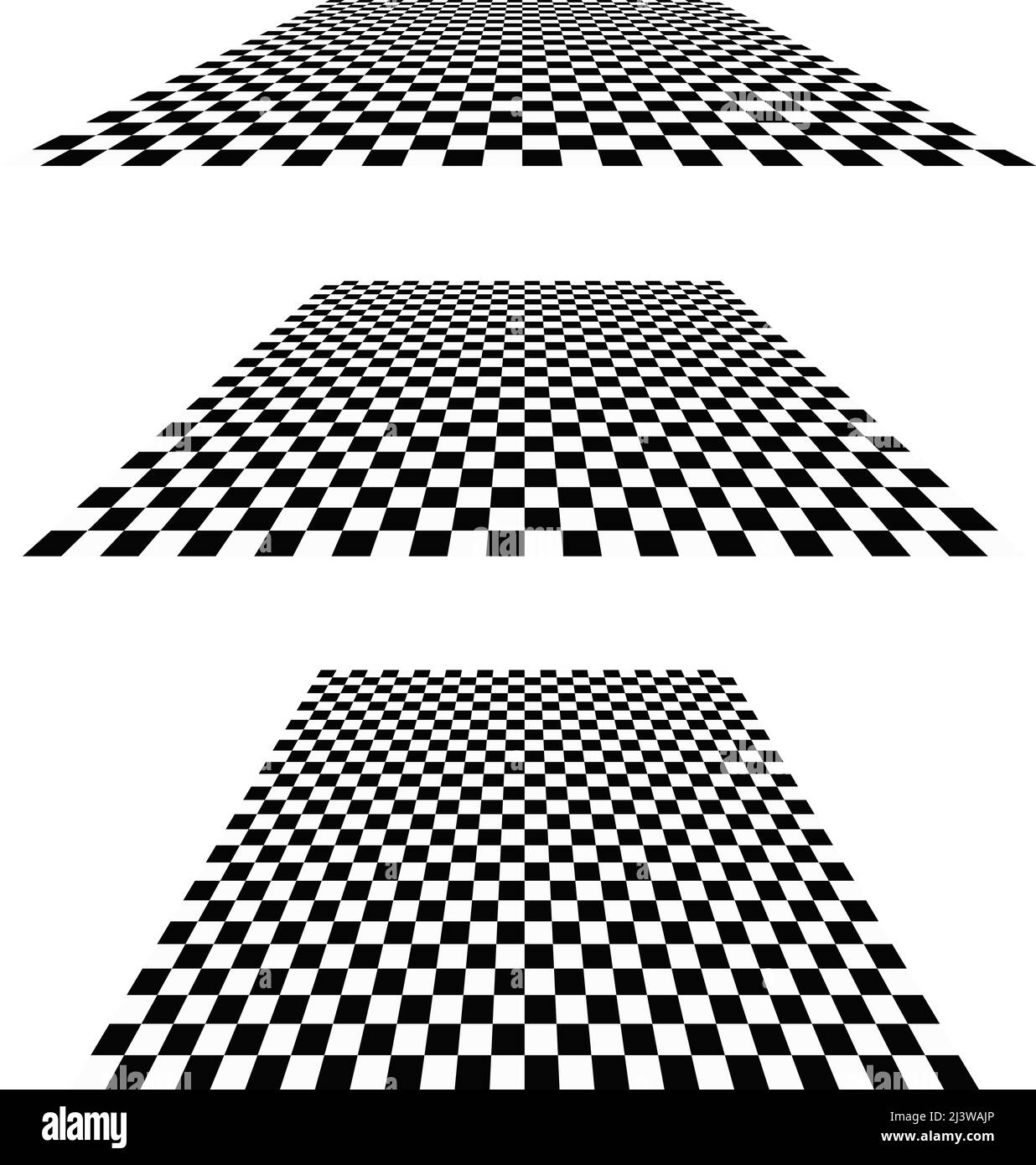 3d chessboard, checkerboard pattern in perspective. Checkered ...