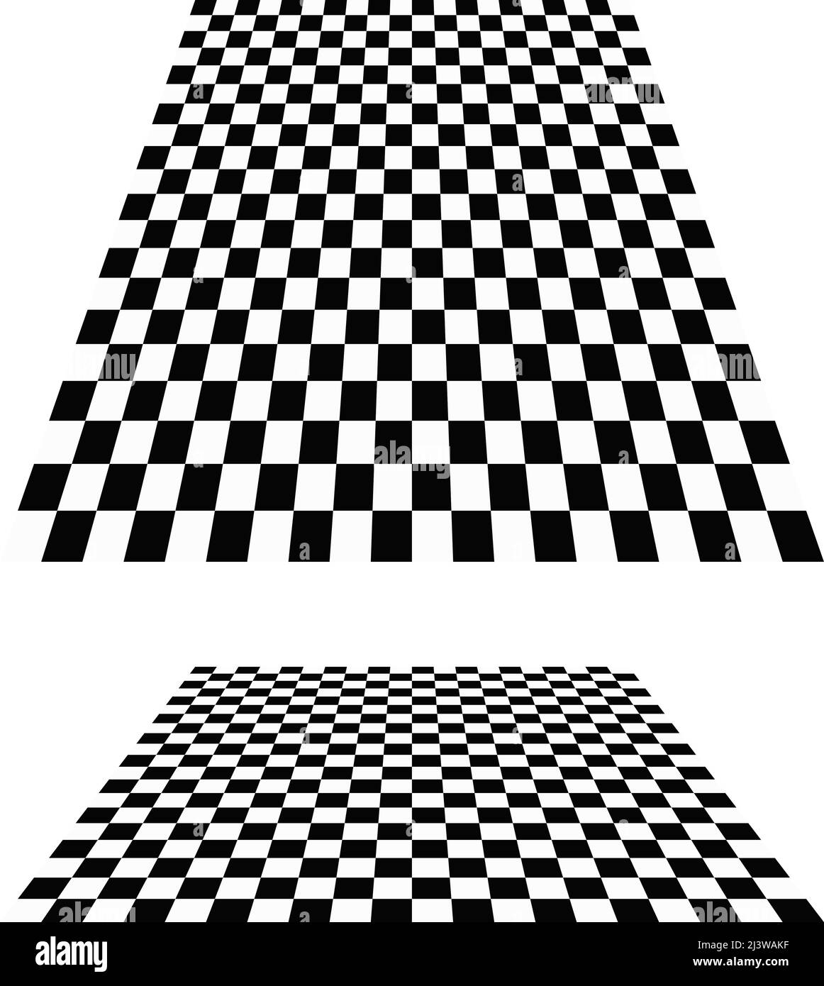 3d chessboard, checkerboard pattern in perspective. Checkered ...