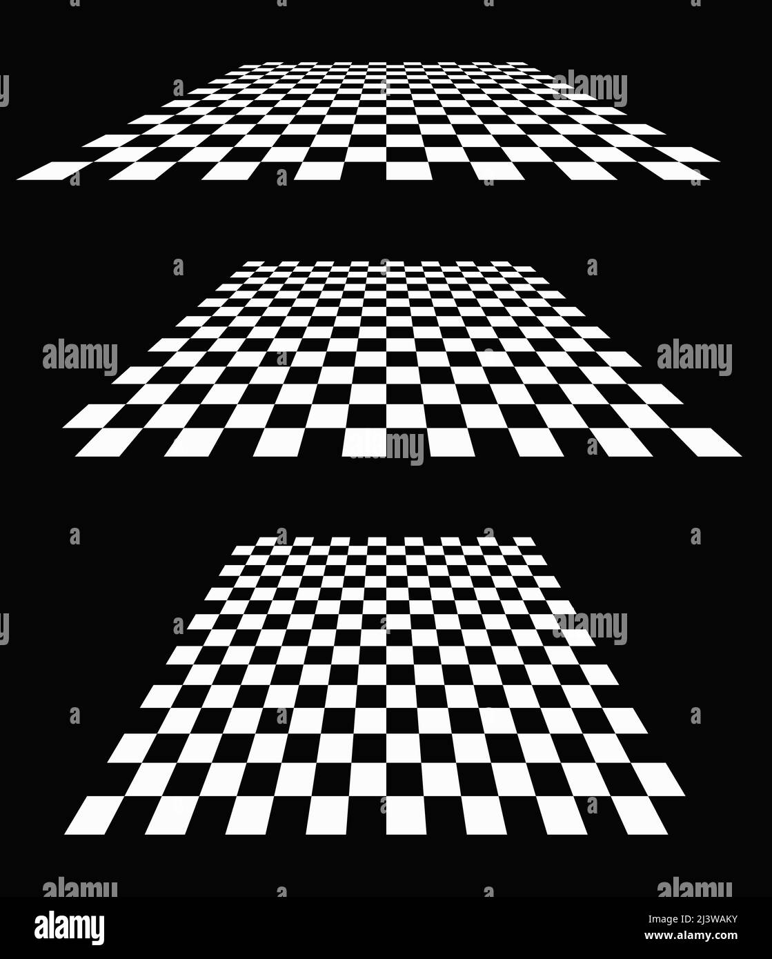 3d chessboard, checkerboard pattern in perspective. Checkered ...