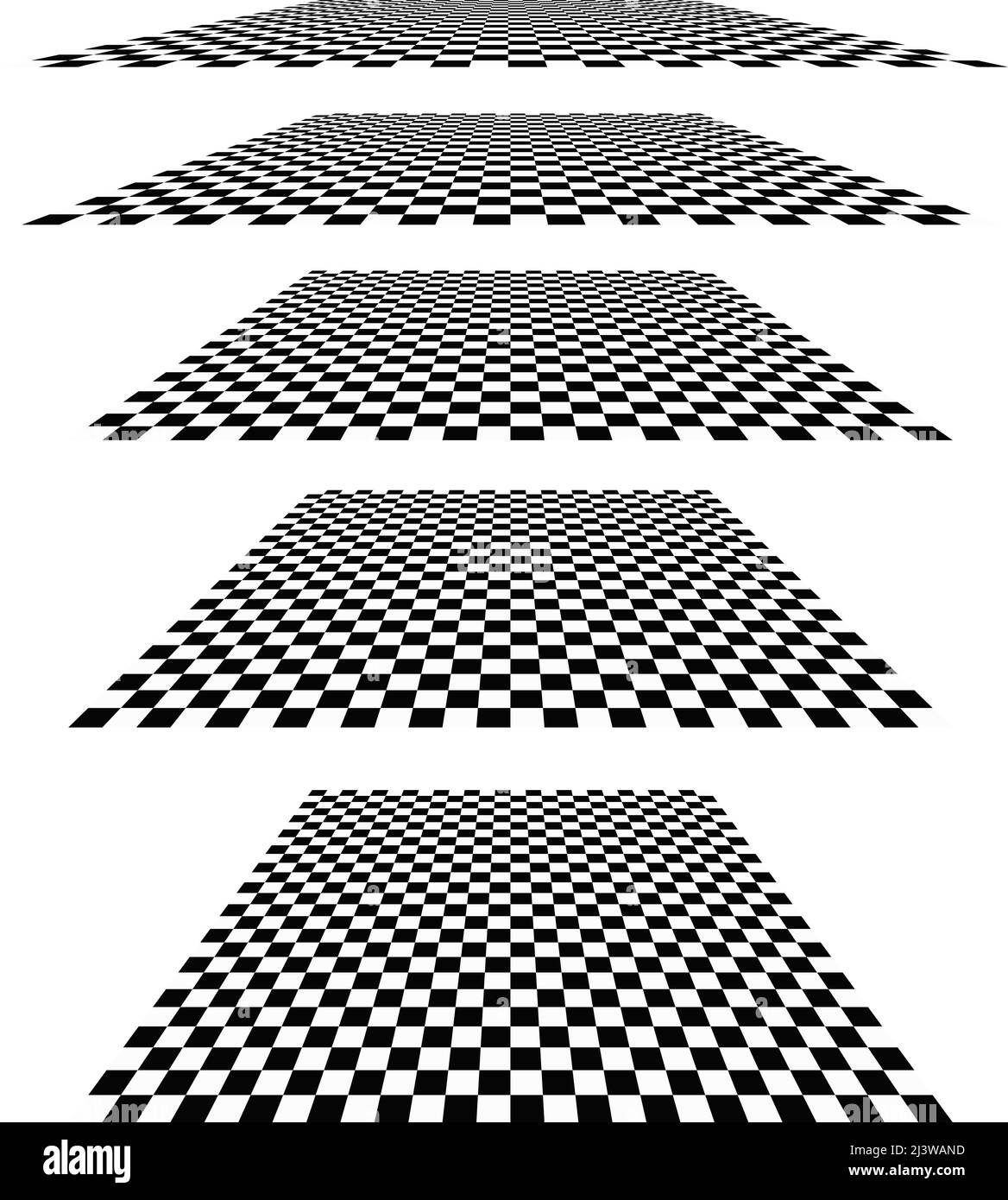 3d chessboard, checkerboard pattern in perspective. Checkered ...