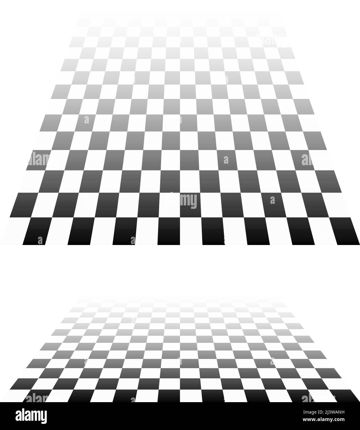 3d chessboard, checkerboard pattern in perspective. Checkered ...