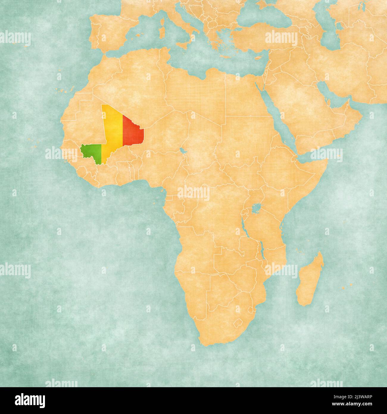 Mali map hi-res stock photography and images - Alamy