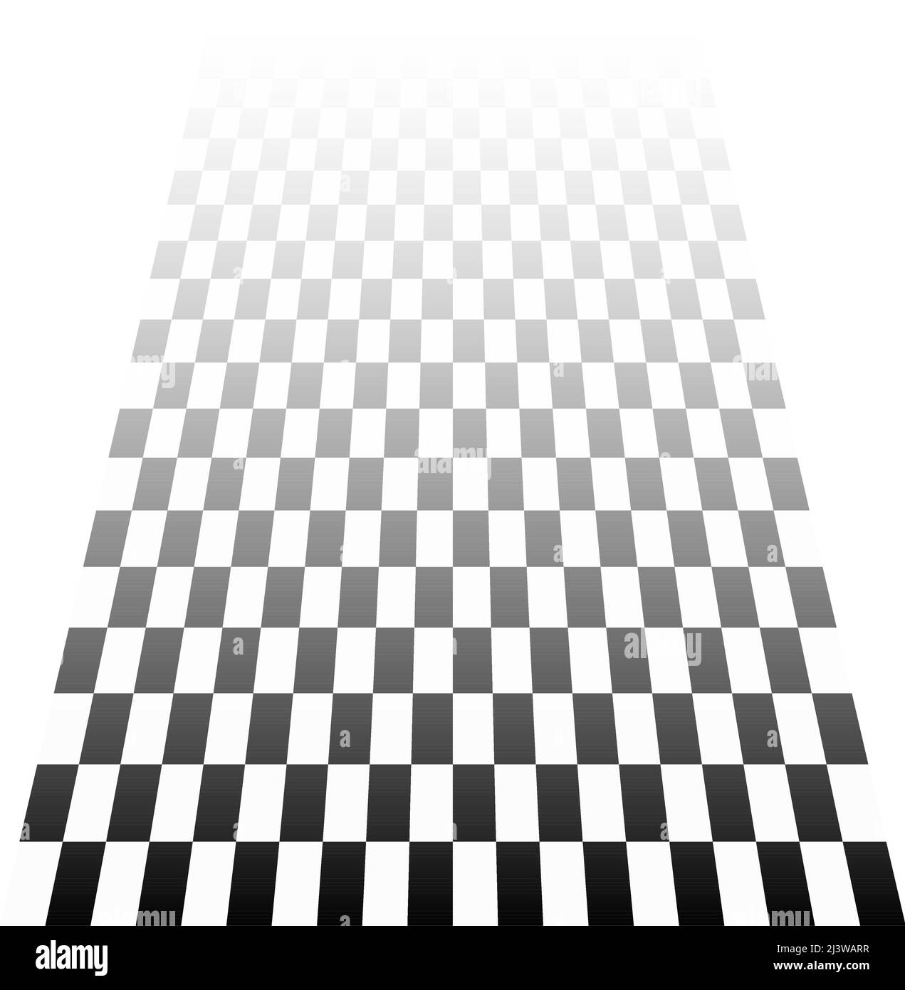 3d chessboard, checkerboard pattern in perspective. Checkered, chequered checks planes vanishing ...