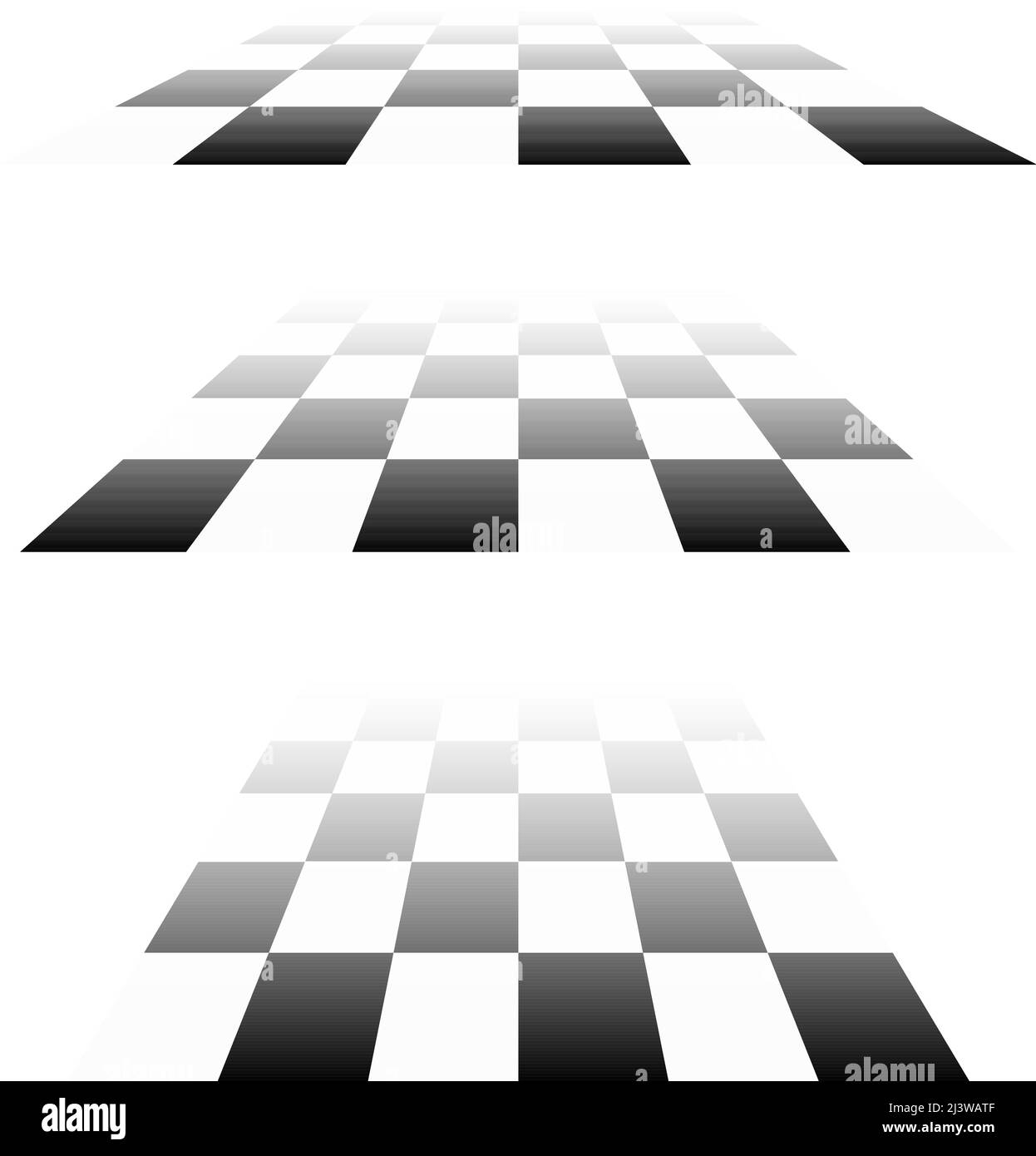 3d chessboard, checkerboard pattern in perspective. Checkered ...