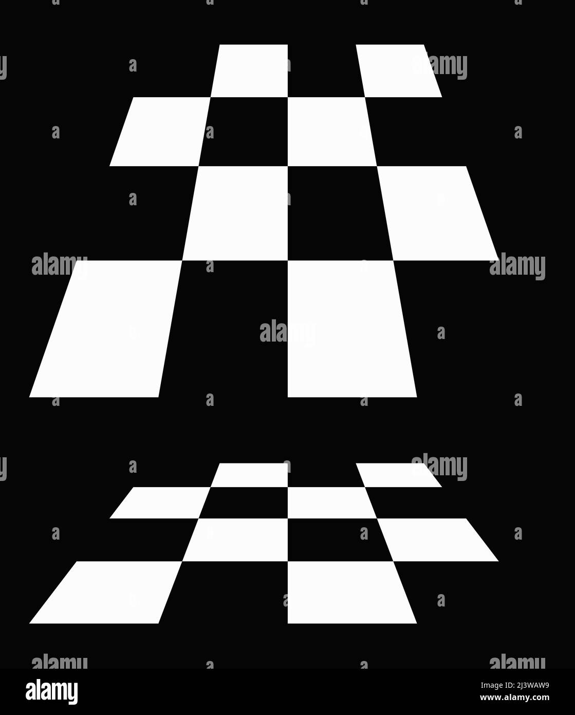 3d chessboard, checkerboard pattern in perspective. Checkered ...