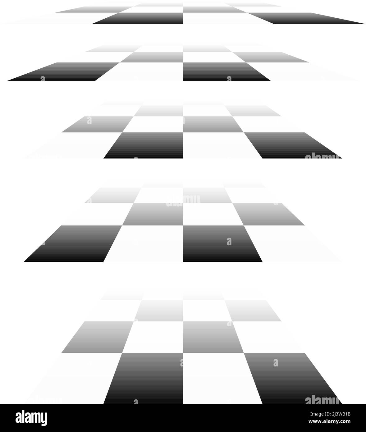 3d chessboard, checkerboard pattern in perspective. Checkered ...