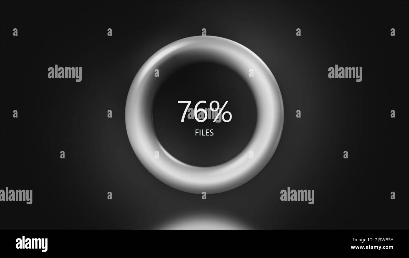 The percentage ring. Motion.A black background and a transparent ring ...