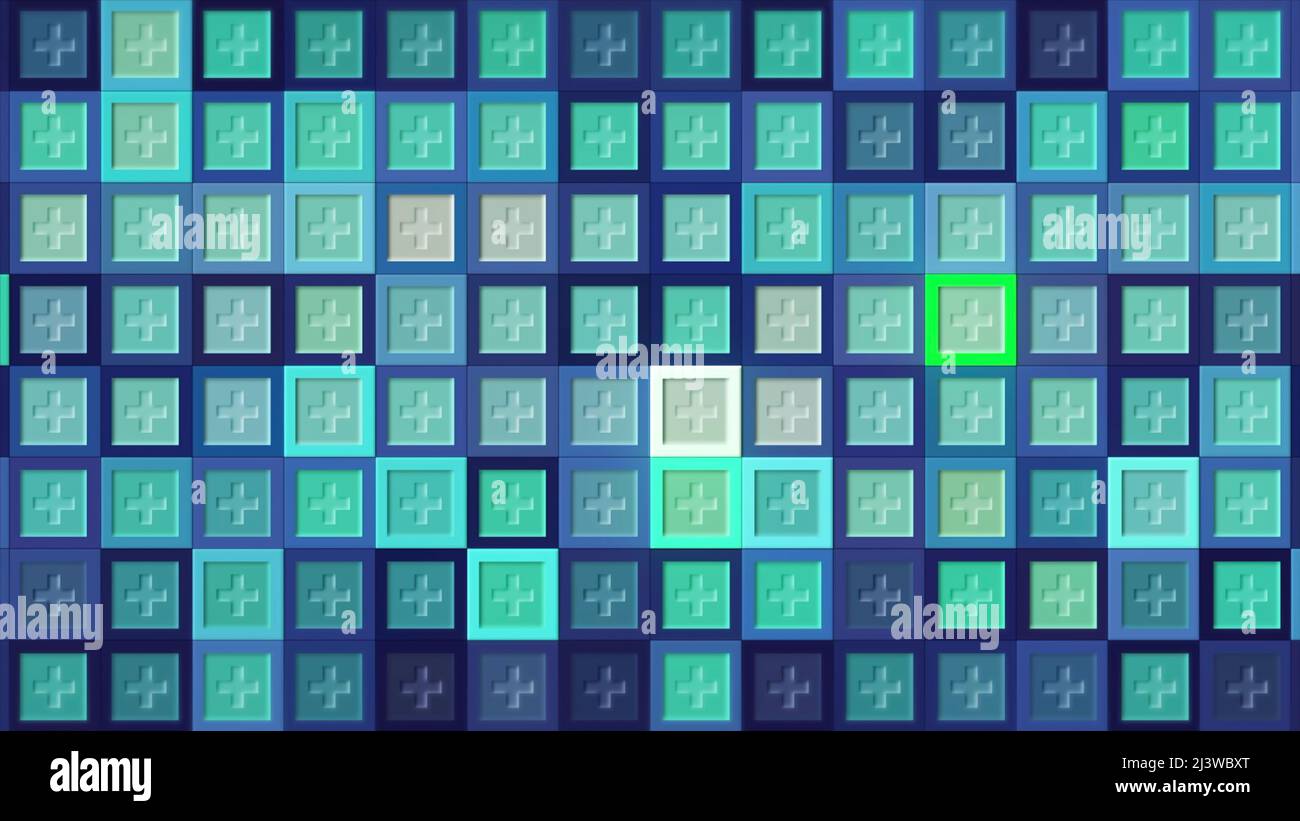 Colorful flashing background of squares with dots. Motion. Retro disco ...