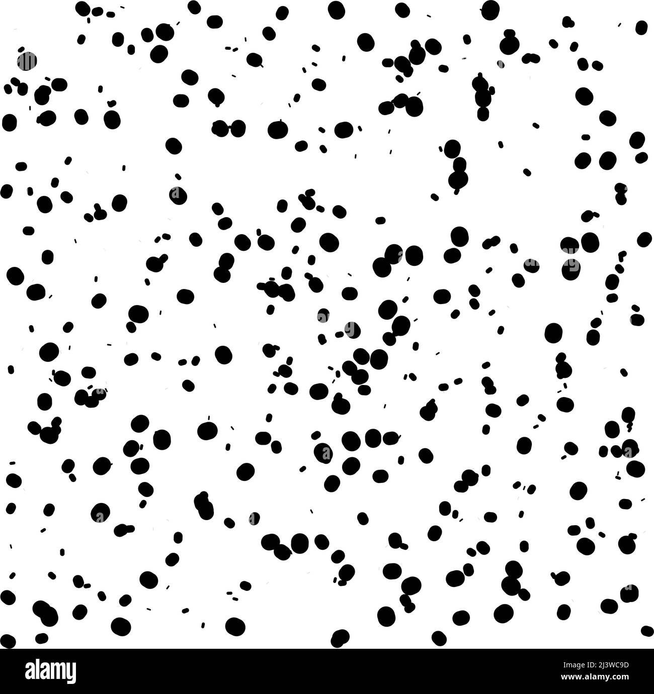 Random dots, circles pattern. Polka dots, pointillist, stippling ...