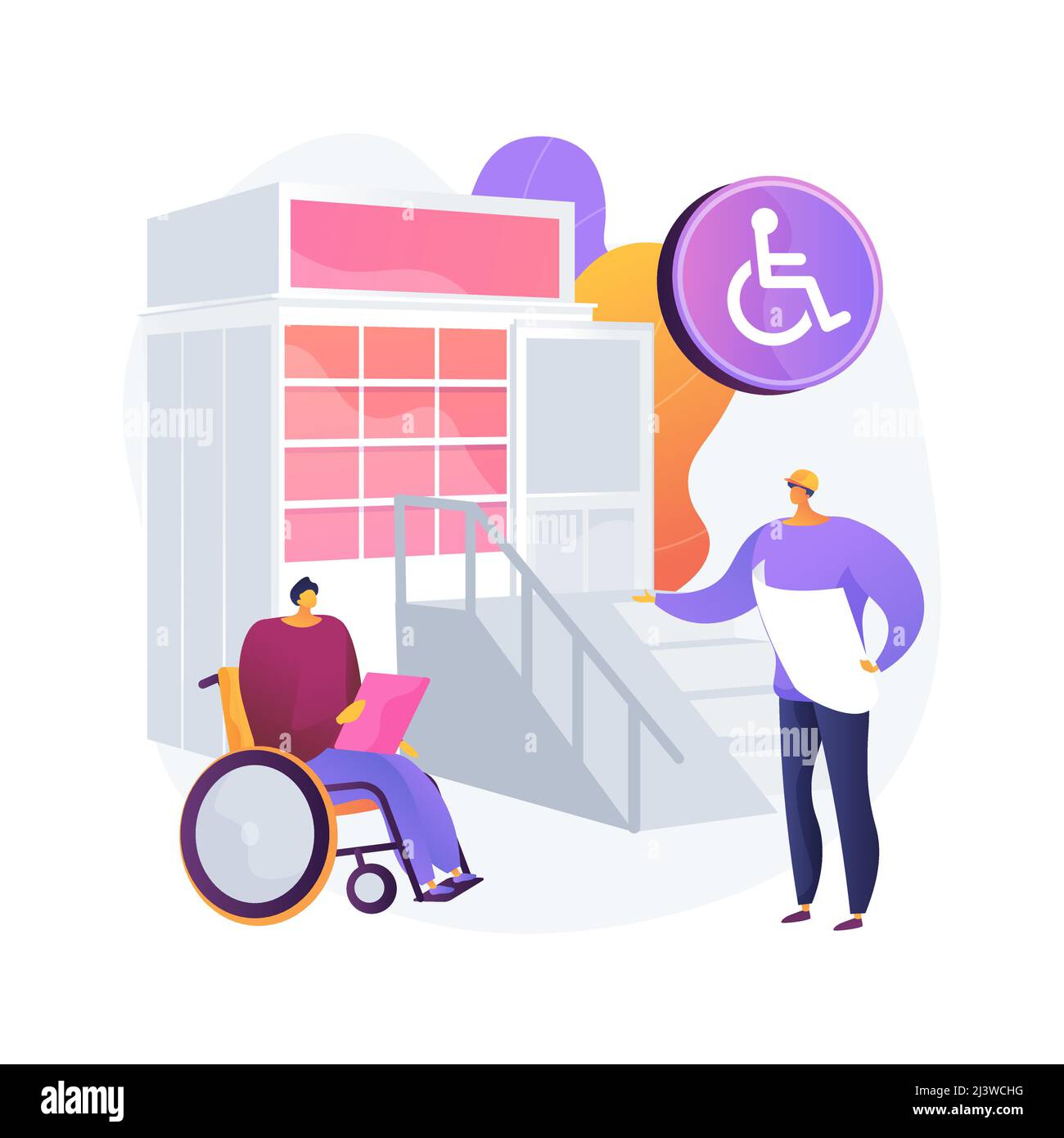 Accessible environment design abstract concept vector illustration ...