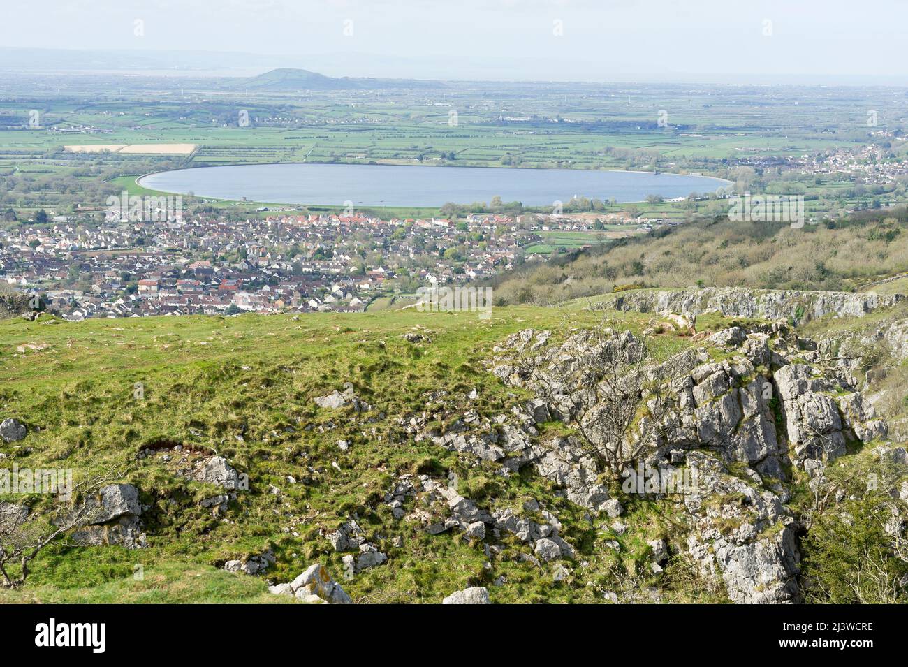 Cheddar Reservoir from Cheddar Gorge, Somerset, England Stock Photo - Alamy