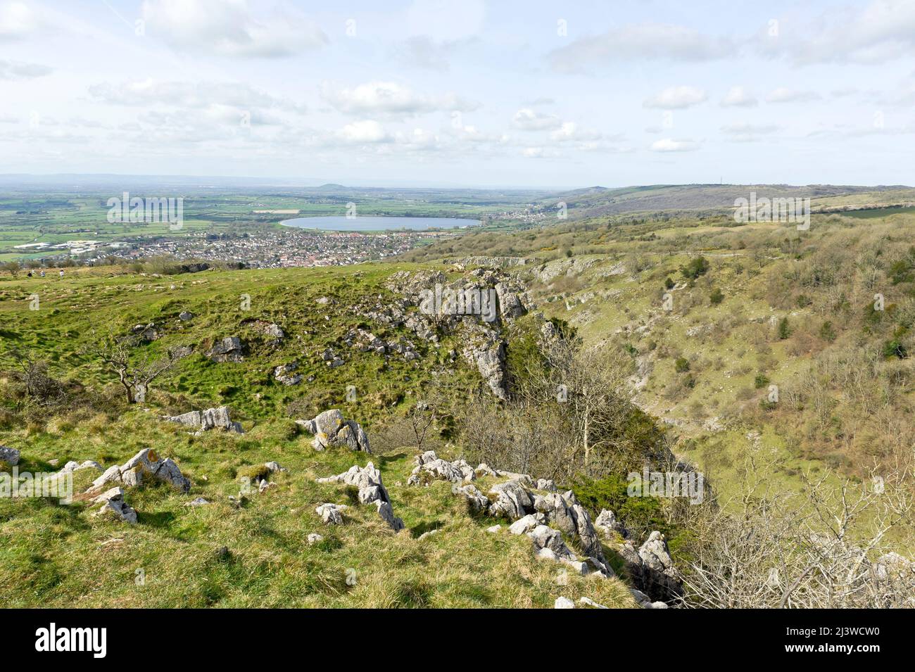 Cheddar Reservoir from Cheddar Gorge, Somerset, England Stock Photo - Alamy