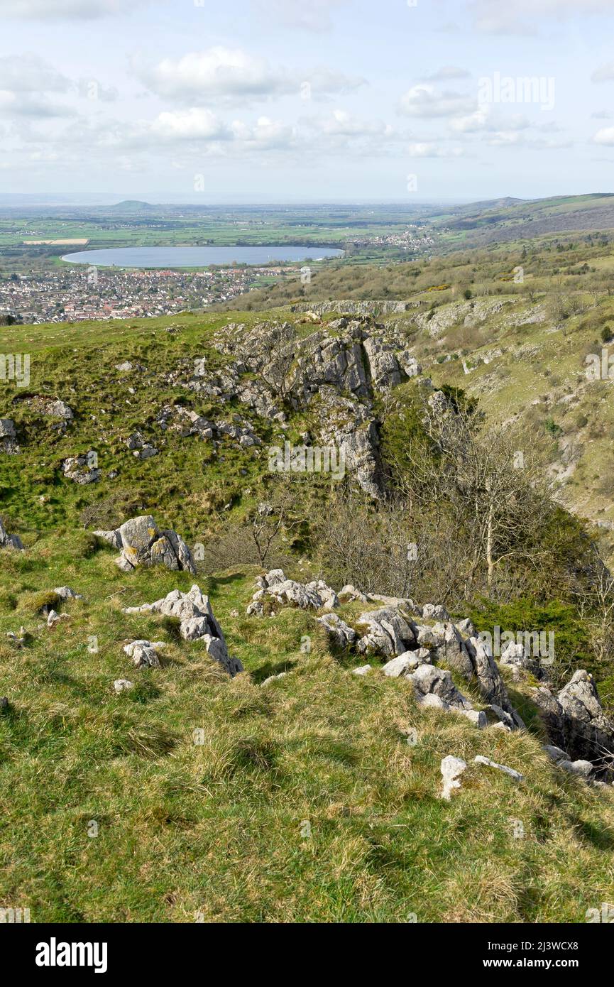 Cheddar Reservoir from Cheddar Gorge, Somerset, England Stock Photo - Alamy