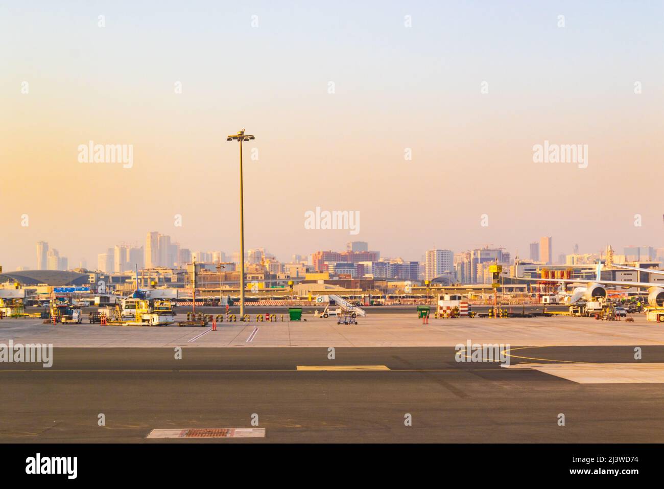 View of Dubai International Airport runway,UAE Stock Photo - Alamy