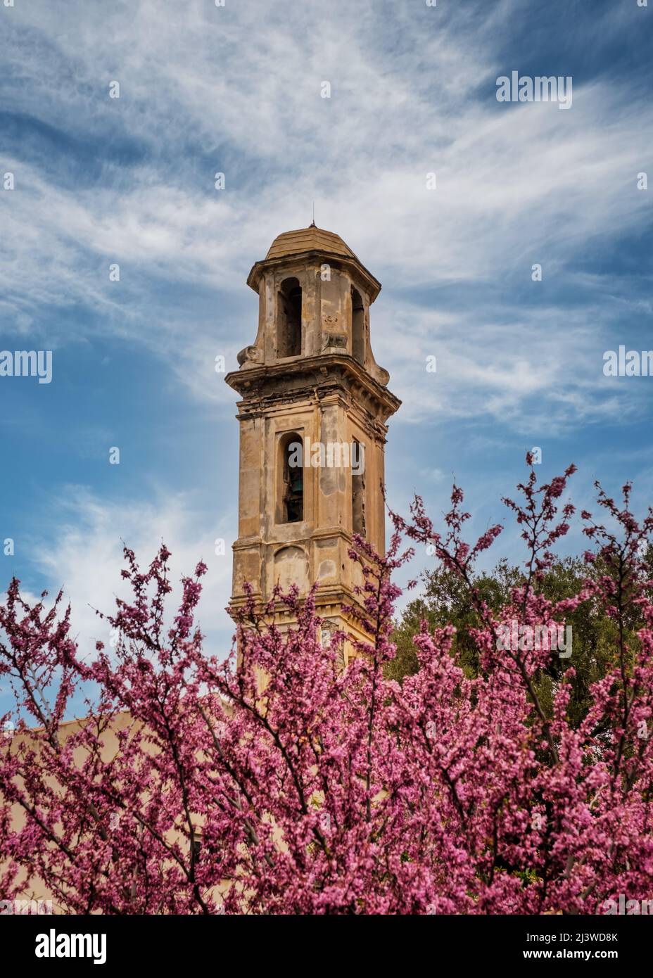 The bell tower of the Couvent de Corbara, the ancient convent outside ...