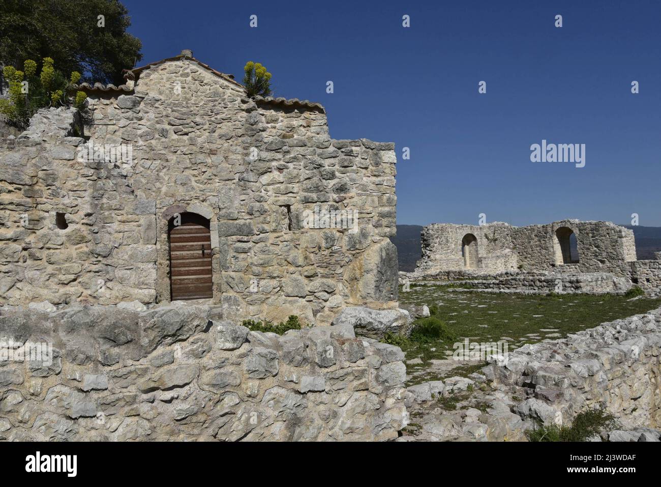 Landscape with scenic view of Panaghia tou Kastrou an11th century ...
