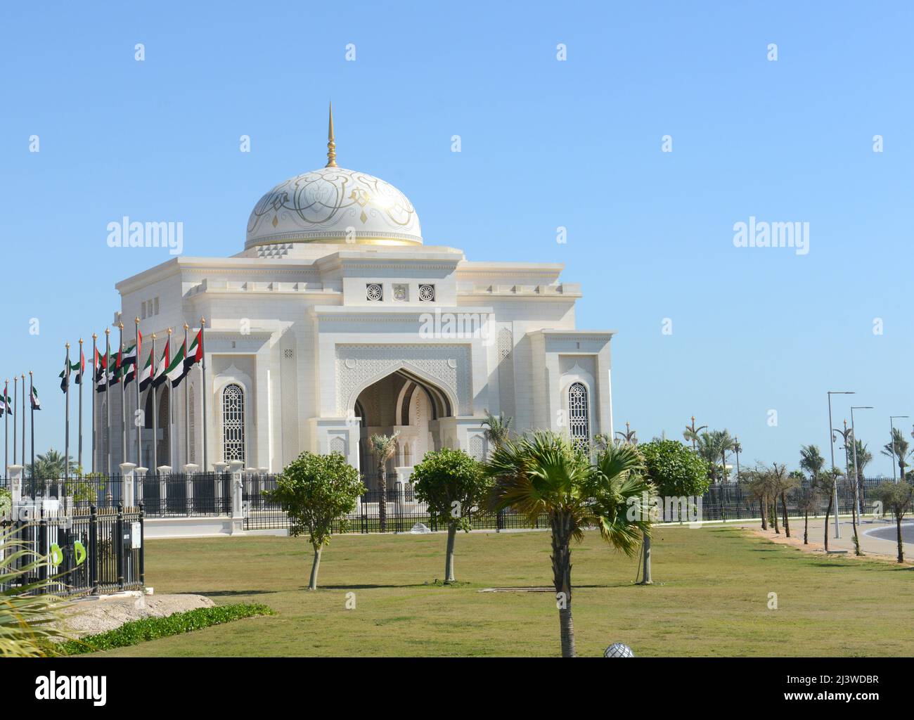 Entrance to the Qasr al Watan- the presidential palace in Abu Dhabi ...