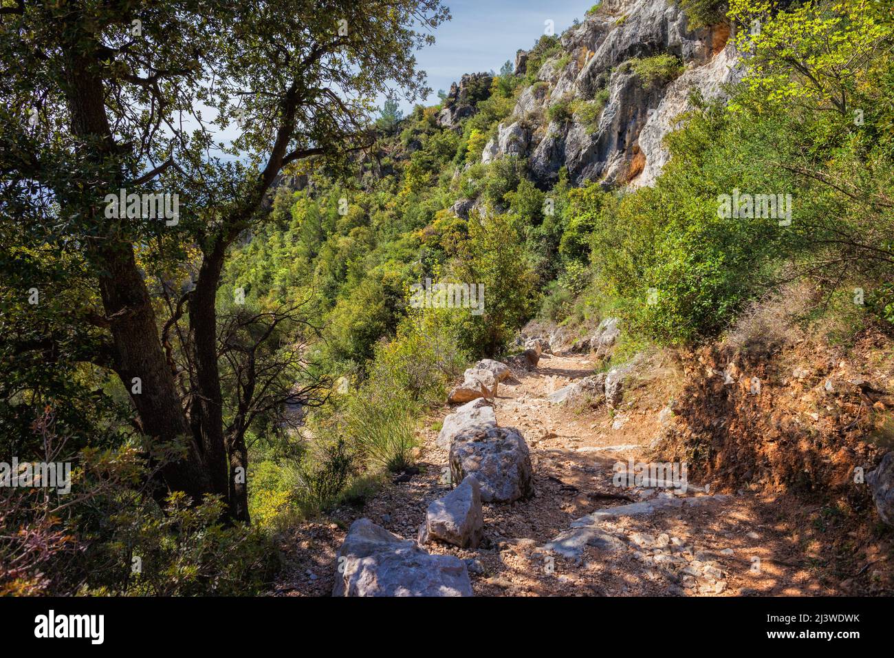 Nietzsche Footpath to Eze Village, France, landscape with hiking trail ...